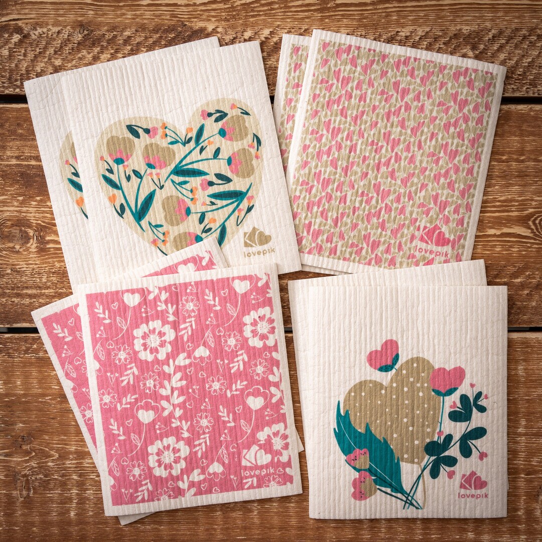 8 Pack Lovepik Swedish Dishcloth Set Eco Friendly Reusable Sponges ...