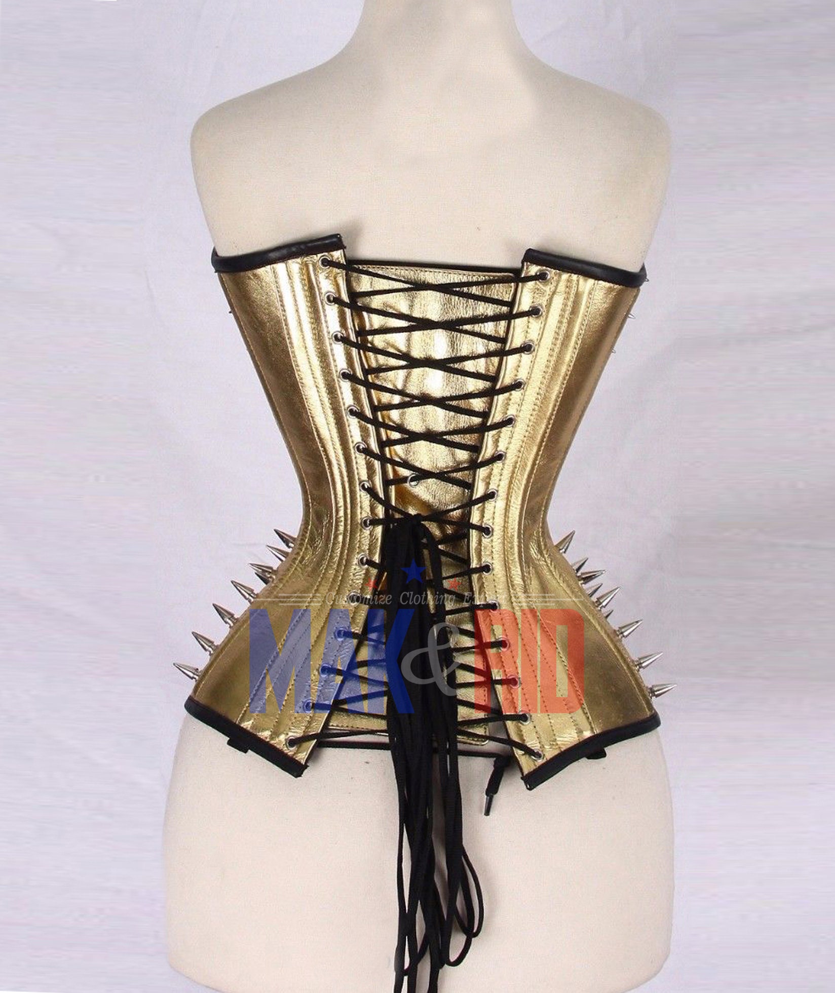 Women Gothic Punk Studs Cone Spike Spot Rivets Style Sweet Heart Shape ...