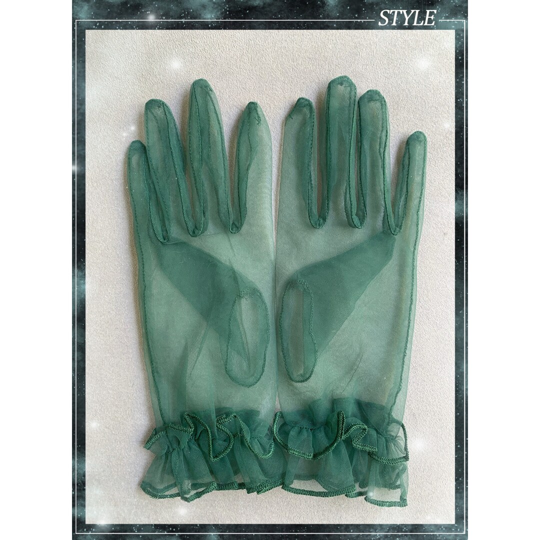 Sexy Ruffle Trim Tulle Gloves Tea Party Wedding Opera Cosplay Costume ...