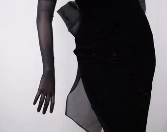 Sheer Long Wedding Gloves - Etsy
