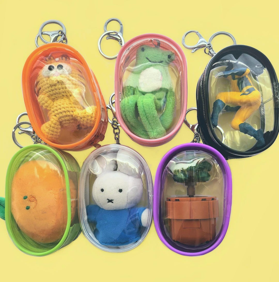 Clear Trinket Display Keychains - 6 Colors - Etsy