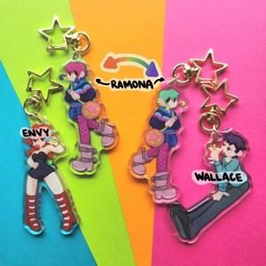 Scott Pilgrim Keychains Double Sided Glitter Acrylic Charms - Etsy