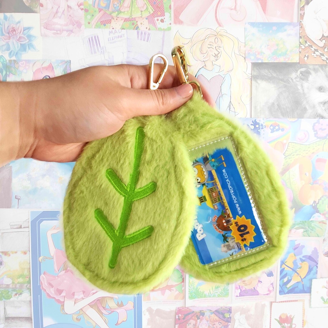 Fuzzy Leaf ID Badge / Photo Card Holder - Etsy