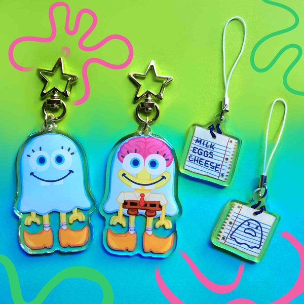 Spongebob Keychain - Etsy