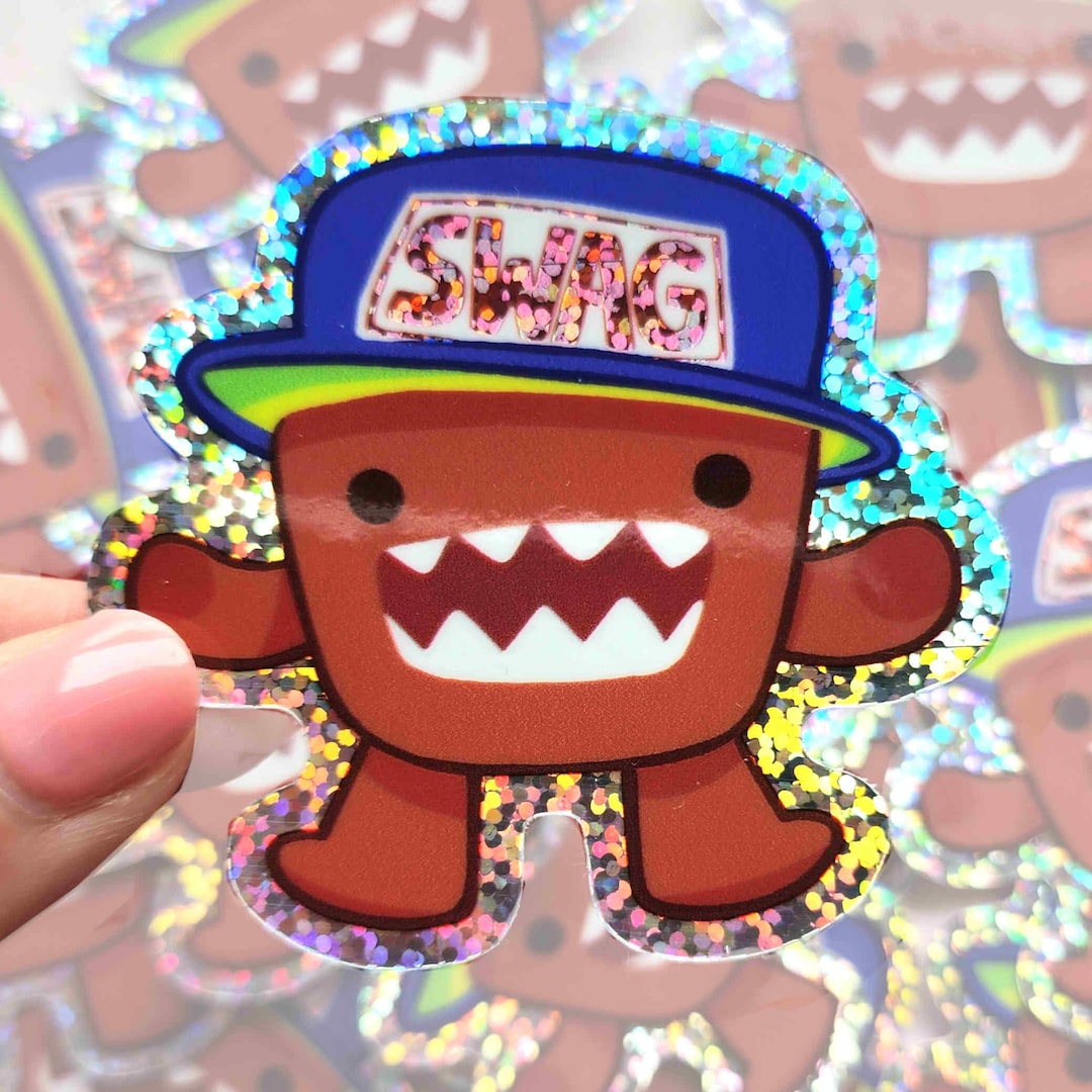 Domo Swag Glitter Sticker - Etsy