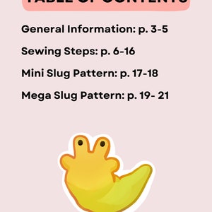 Mini and Mega Slug Sewing Pattern - Etsy