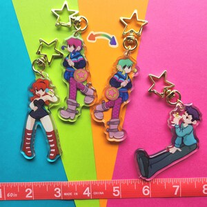 Scott Pilgrim Keychains Double Sided Glitter Acrylic Charms - Etsy