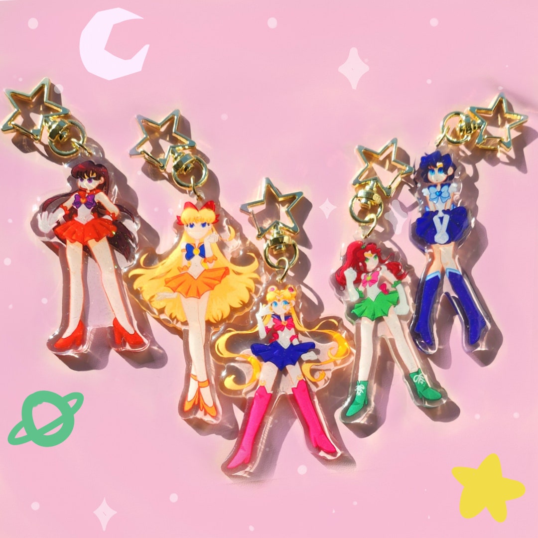 2.5 Magical Girl Double Sided Acrylic Glitter Charms - Etsy