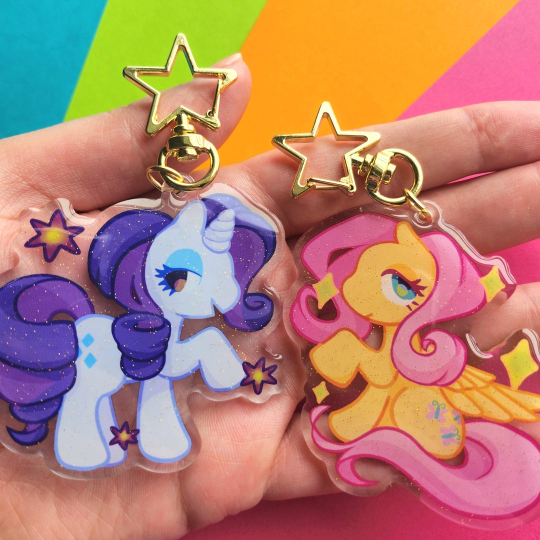 MLP Glitter Keychains - Etsy