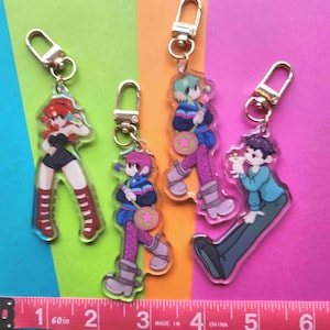 Scott Pilgrim Keychains - Double Sided Glitter Acrylic Charms - Etsy