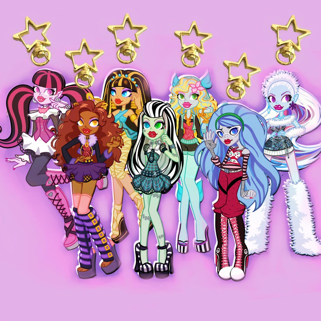Glitter Monster Girl 3" Keychains - Etsy