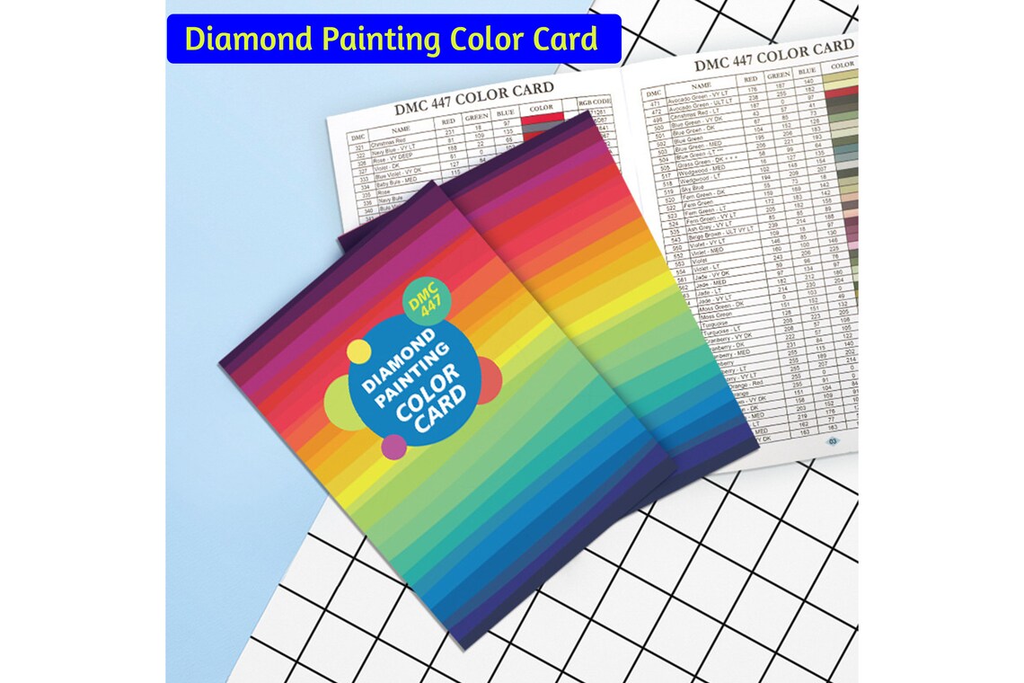 Susentak Color Card for Diamond Painting Kit, 5D Diamond Art Reference ...
