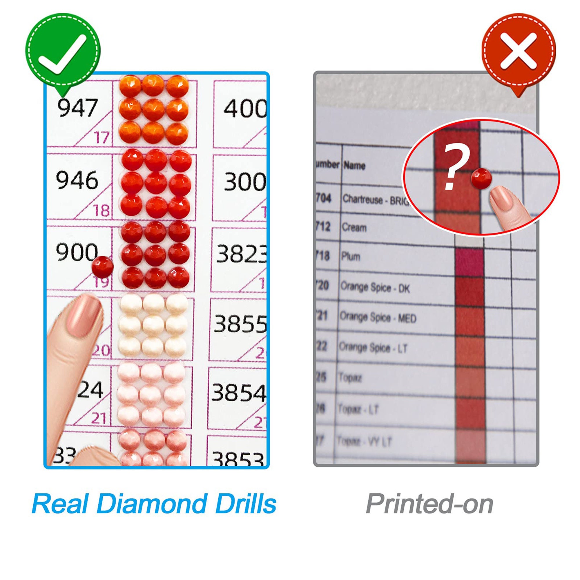 Susentak Color Card for Diamond Painting Kit, 5D Diamond Art Reference ...