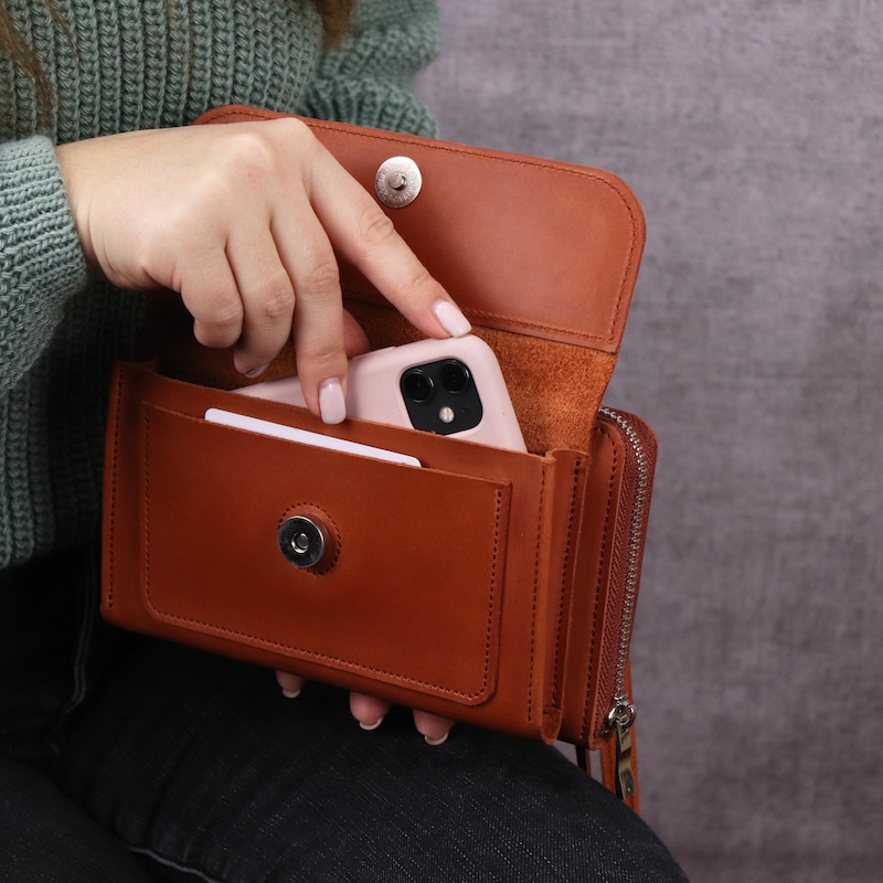 Crossbody Purse With Cards Slot - Etsy
