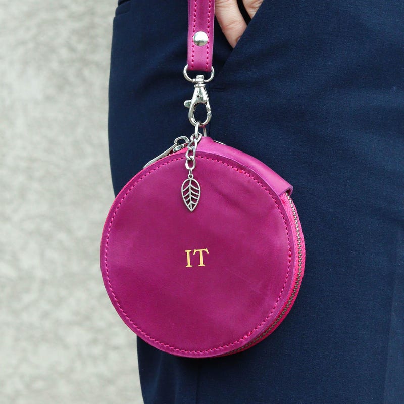 Round Leather Purse - Etsy