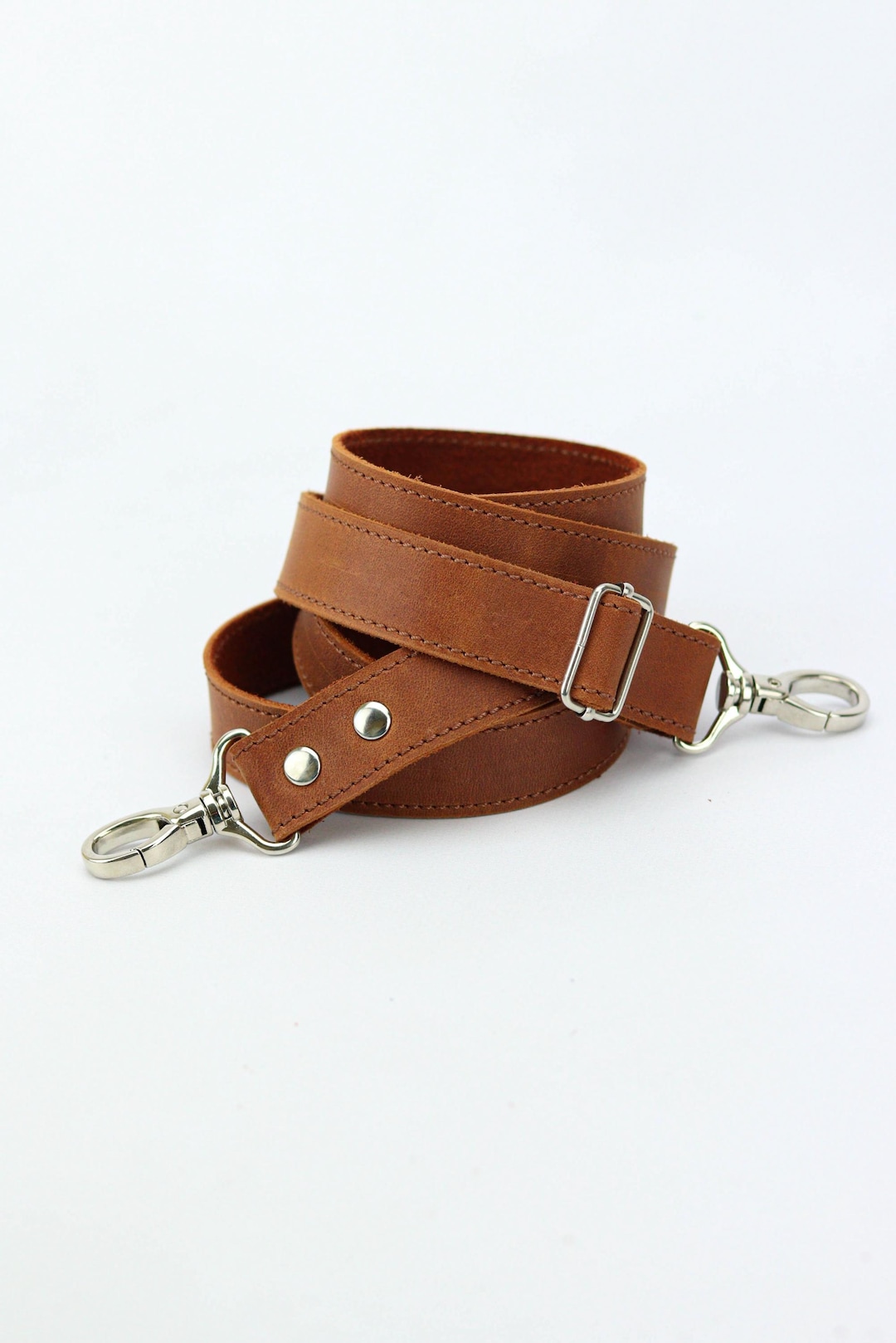 Handmade Crazy Horse Leather Detachable Bag Strap: 1-inch Wide ...
