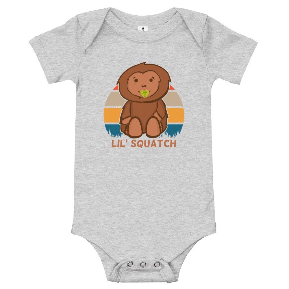 Cute Yeti Baby Bigfoot Cartoon With Pacifier / Little Squatch Baby ...