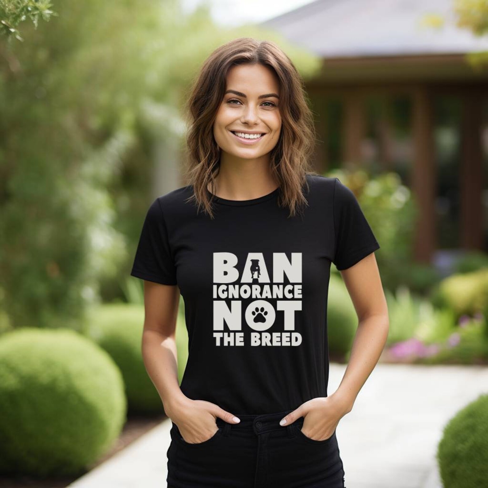 Ban Ignorance Not the Breed Dog Svg , Dog Power Breed, Educate Don't ...