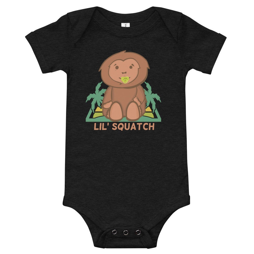 Cute Yeti Baby Bigfoot Cartoon Little Squatch on Palmtree Background ...
