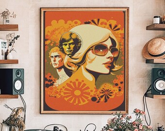 Pineal Ruins Surreal Psychedelic Poster, 70s Wall Art, 70s Decor ...