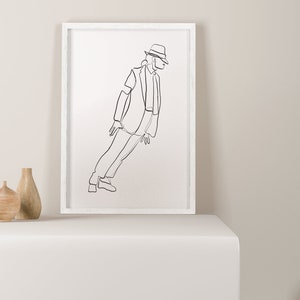 Michael Jackson Art, Minimal Line Art, Michael Jackson Line Drawing ...