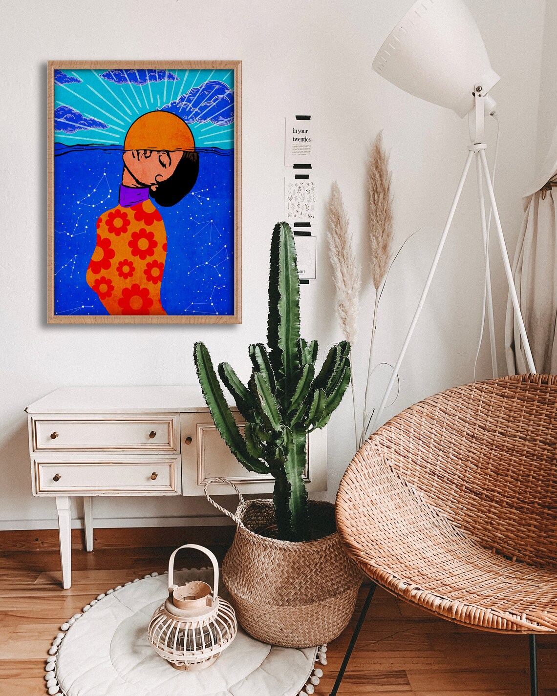 Arte mural de los años 70, Póster psicodélico, Decoración del hogar de los años 70, Arte mural ...