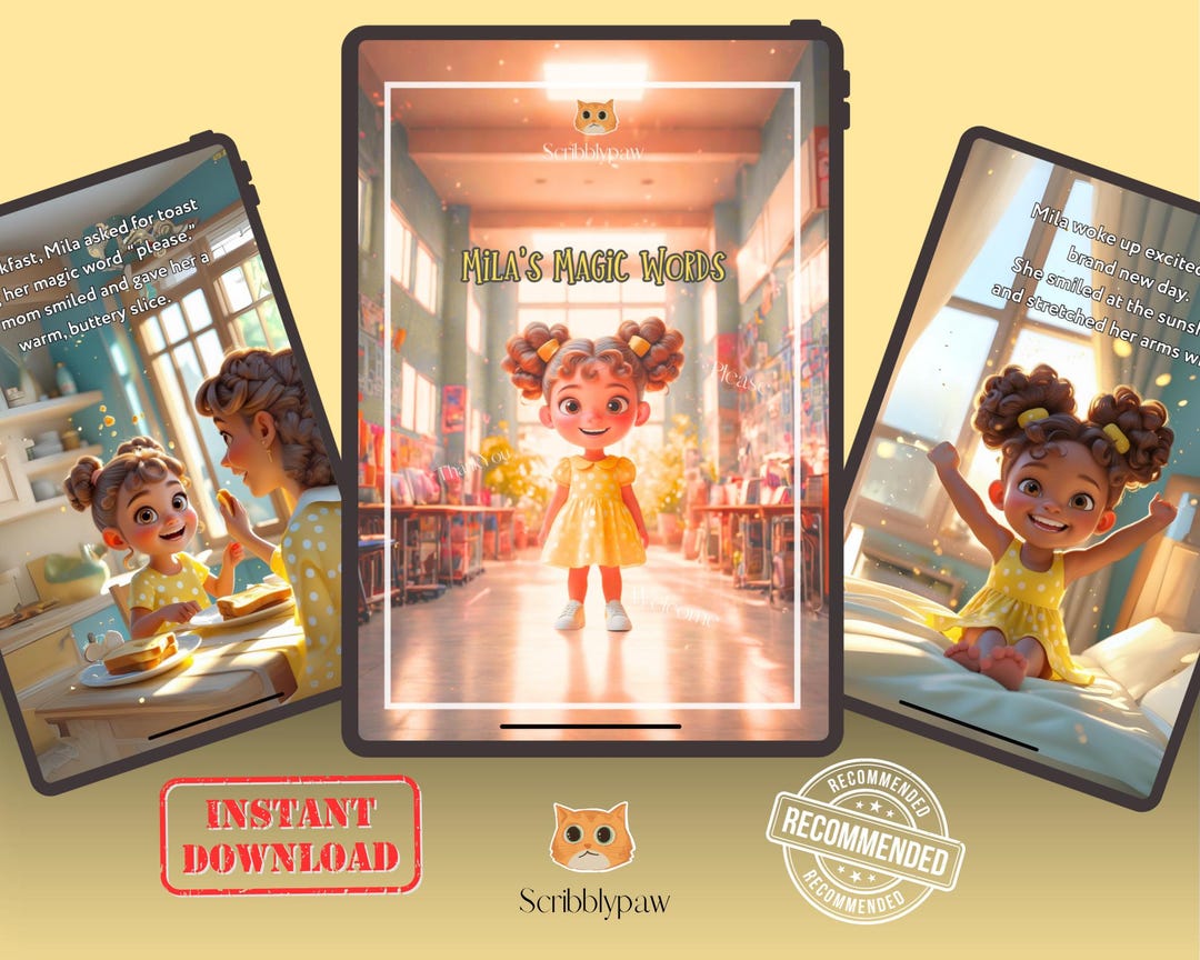 Kindness Manners Storybook for Kids, Printable Emotional Learning Book ...