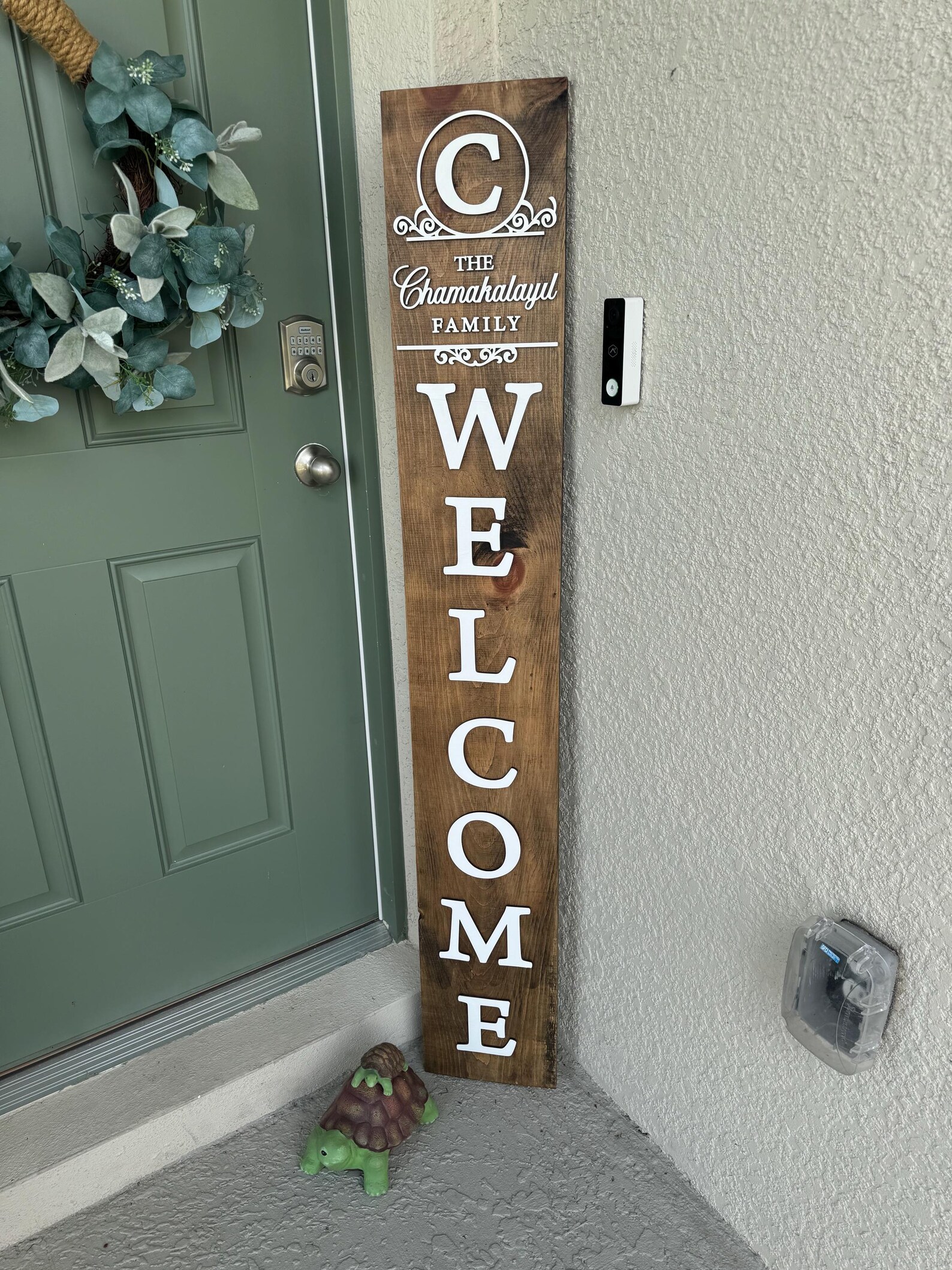 Welcome Sign, Porch Decor, Family Name Welcome Sign, Welcome Sign Front ...