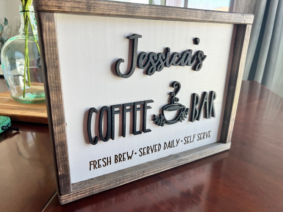 Coffee Bar Sign, Coffee Bar Decor, Kitchen Sign, Coffee Sign ...