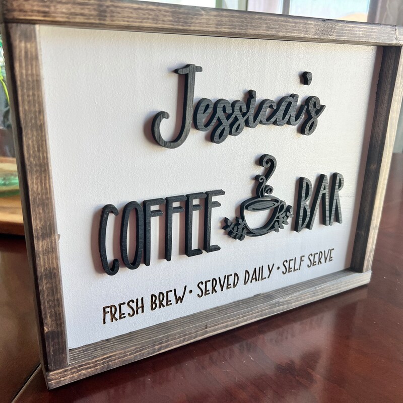 Wooden Coffee Sign - Etsy
