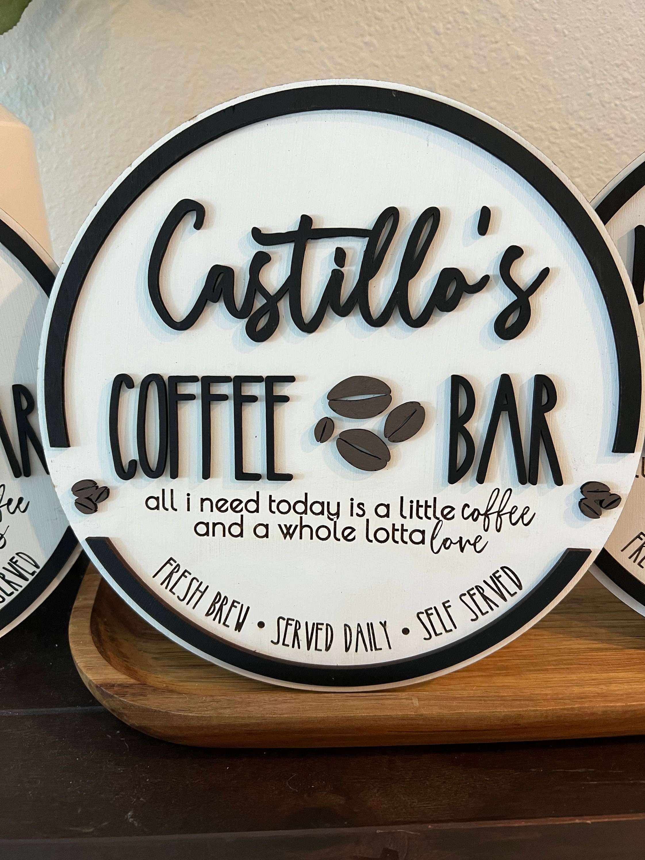 Coffee Bar Sign Custom Coffee Bar Decor Coffee Bar Coffee | Etsy