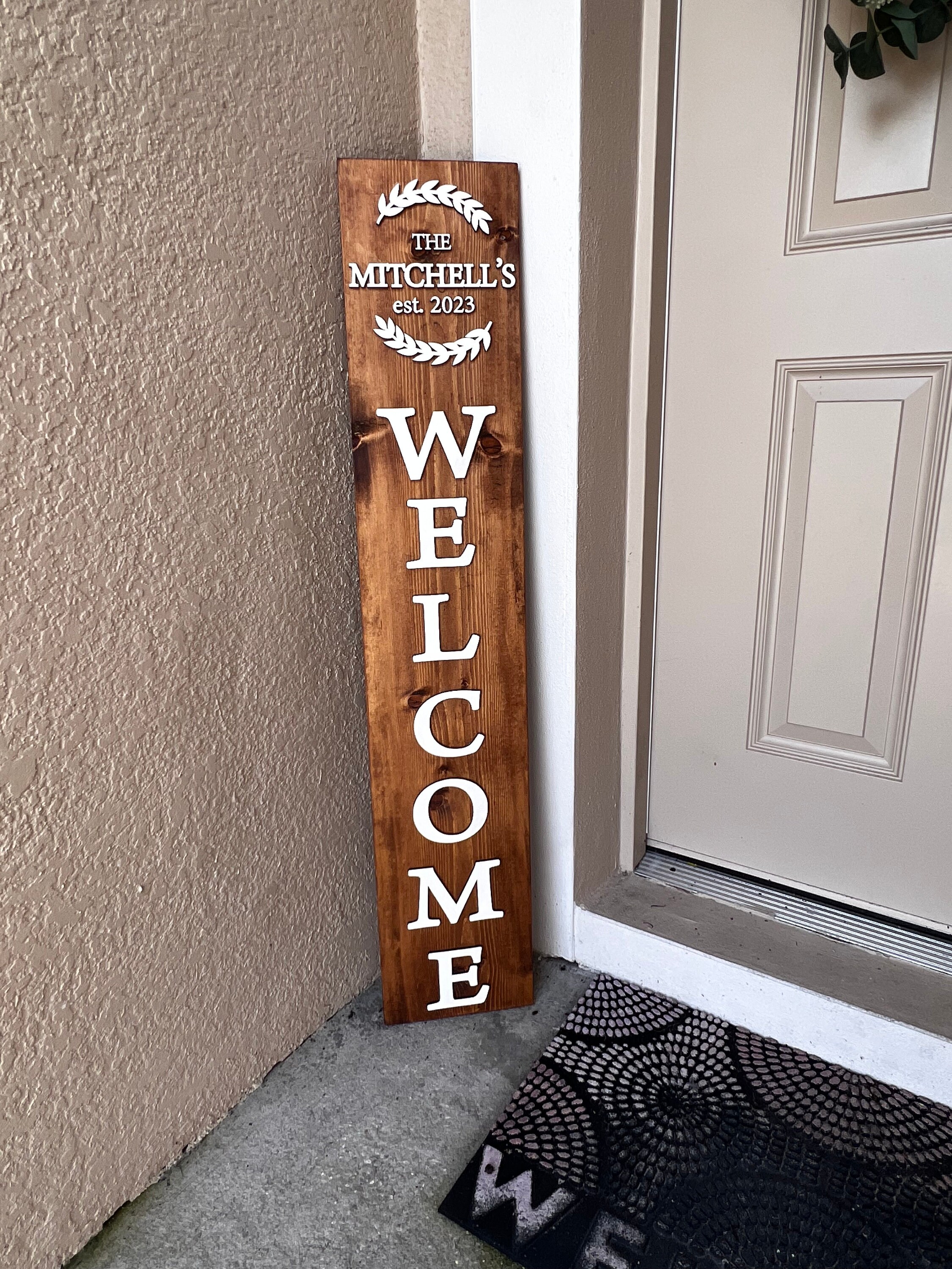 Welcome Sign, Porch Decor, Family Name Welcome Sign, Welcome Sign Front ...