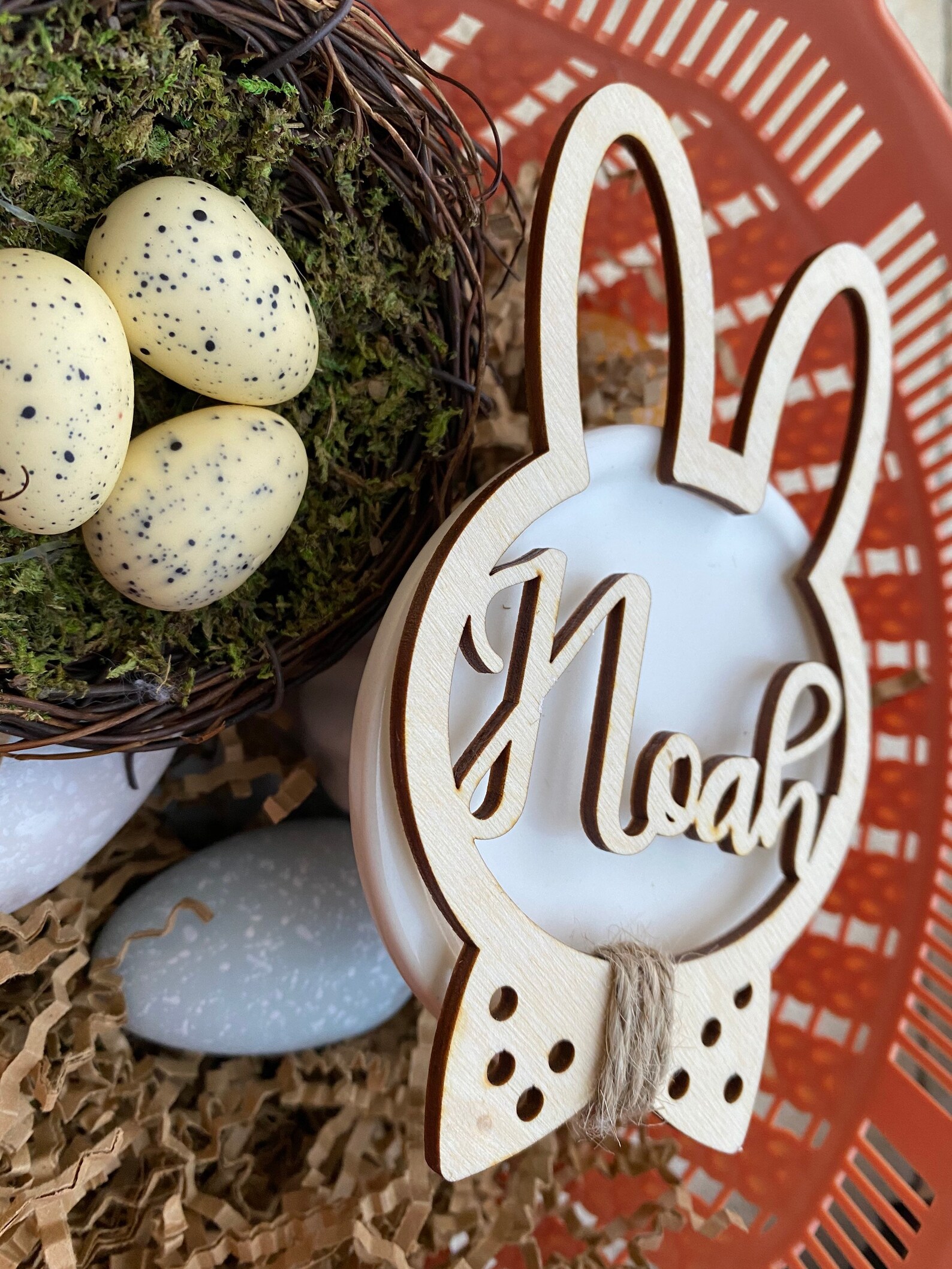 Bunny Tag Easter Bunny Name Tag Personalized Kids Nametag - Etsy