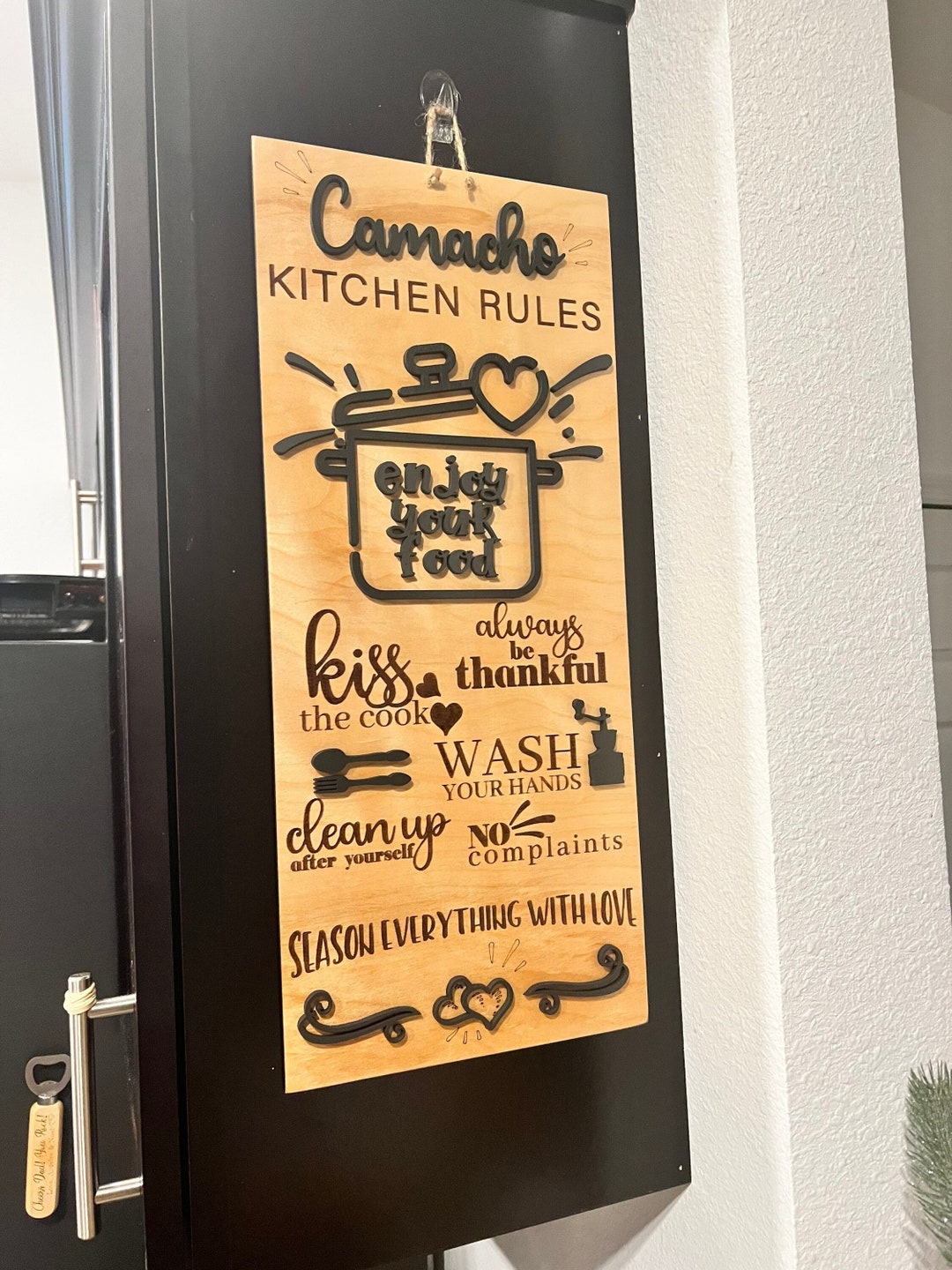 Family Rules Sign, Family Rules Wall Art, Kitchen Rules Sign, Kitchen ...