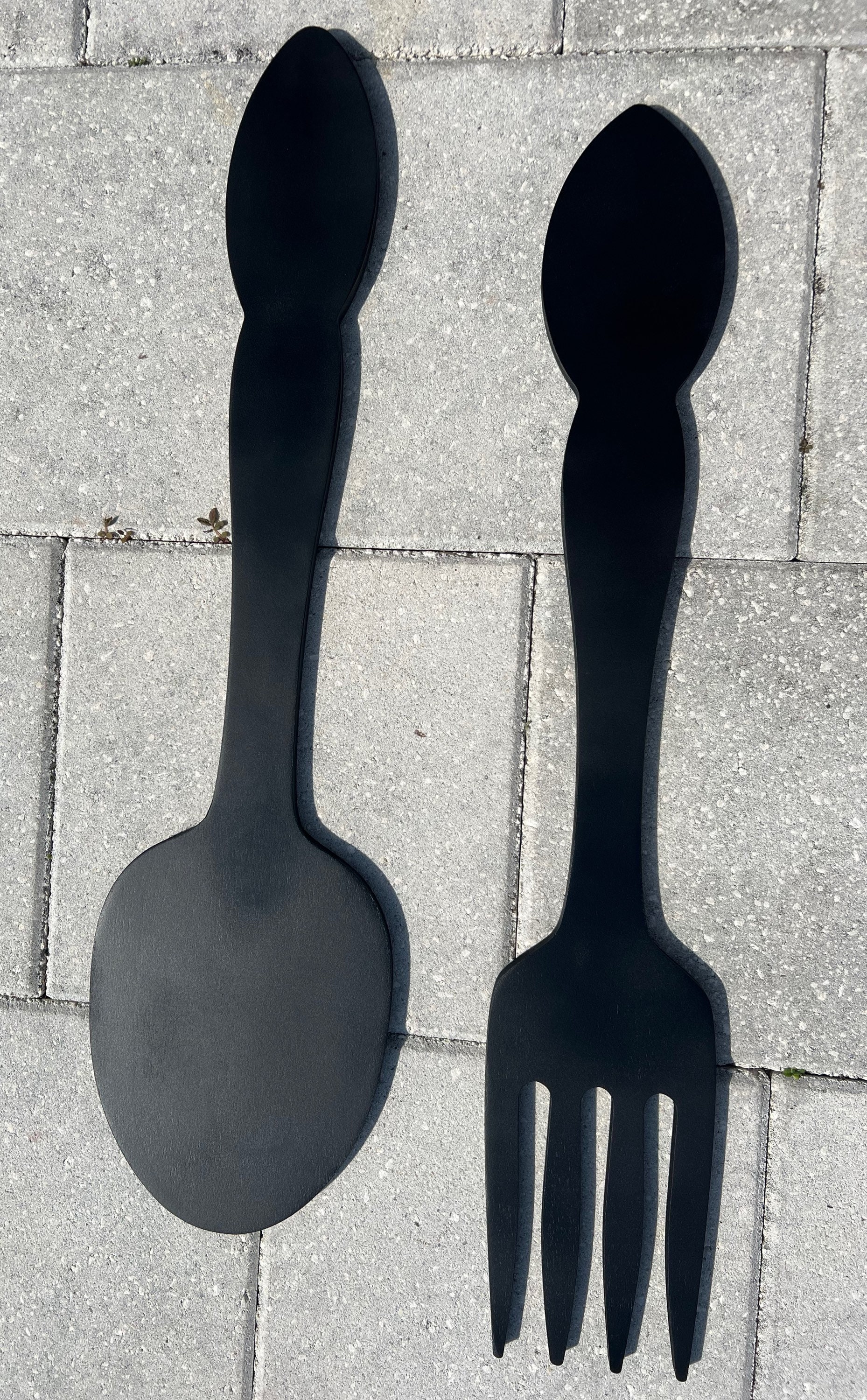 Kitchen Decor Big Wall Fork Large Wooden Fork Decorative - Etsy