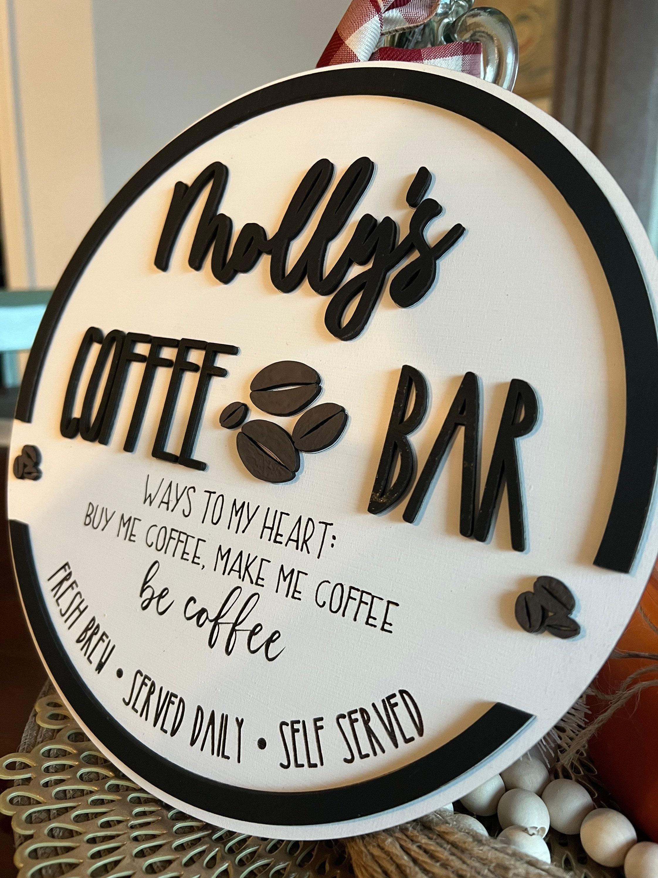 Coffee Bar, Coffee Bar Accessories, Coffee Bar Decor, Coffee Bar Sign ...