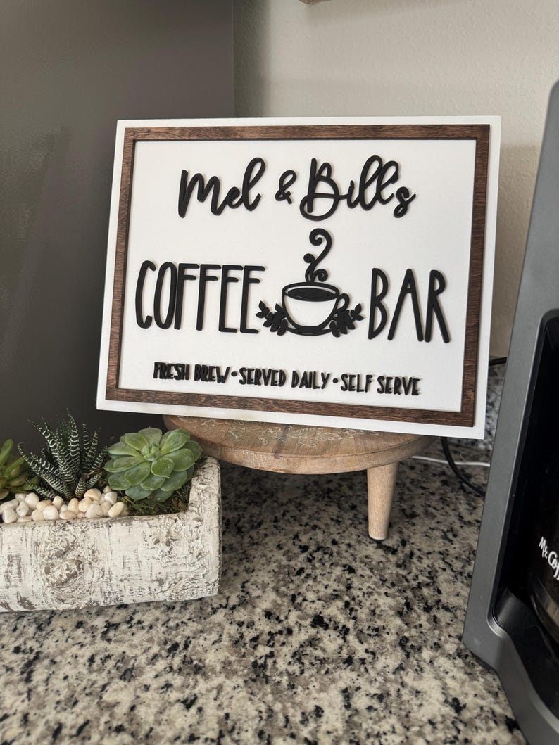 Coffee Bar Sign, Coffee Bar Decor, Kitchen Sign, Coffee Sign ...