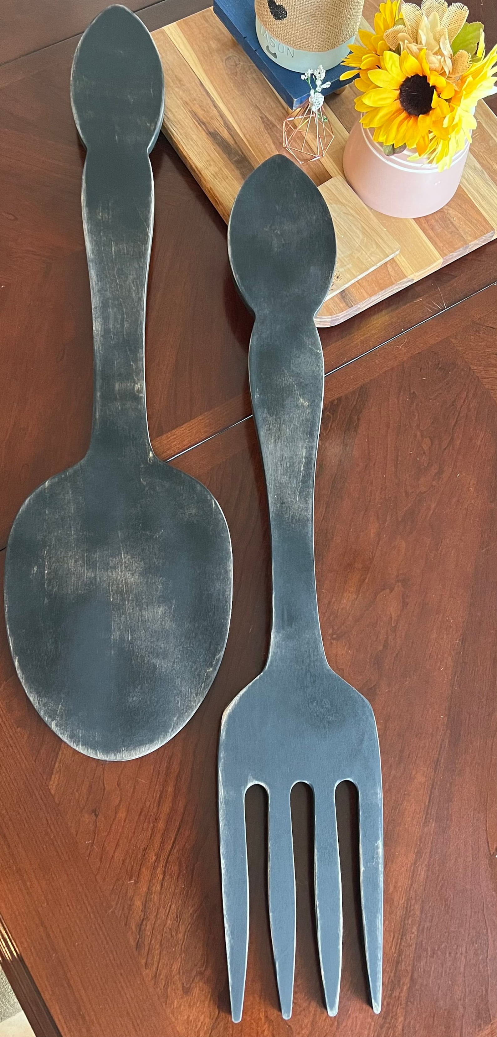 Kitchen Decor Big Wall Fork Large Wooden Fork Decorative - Etsy