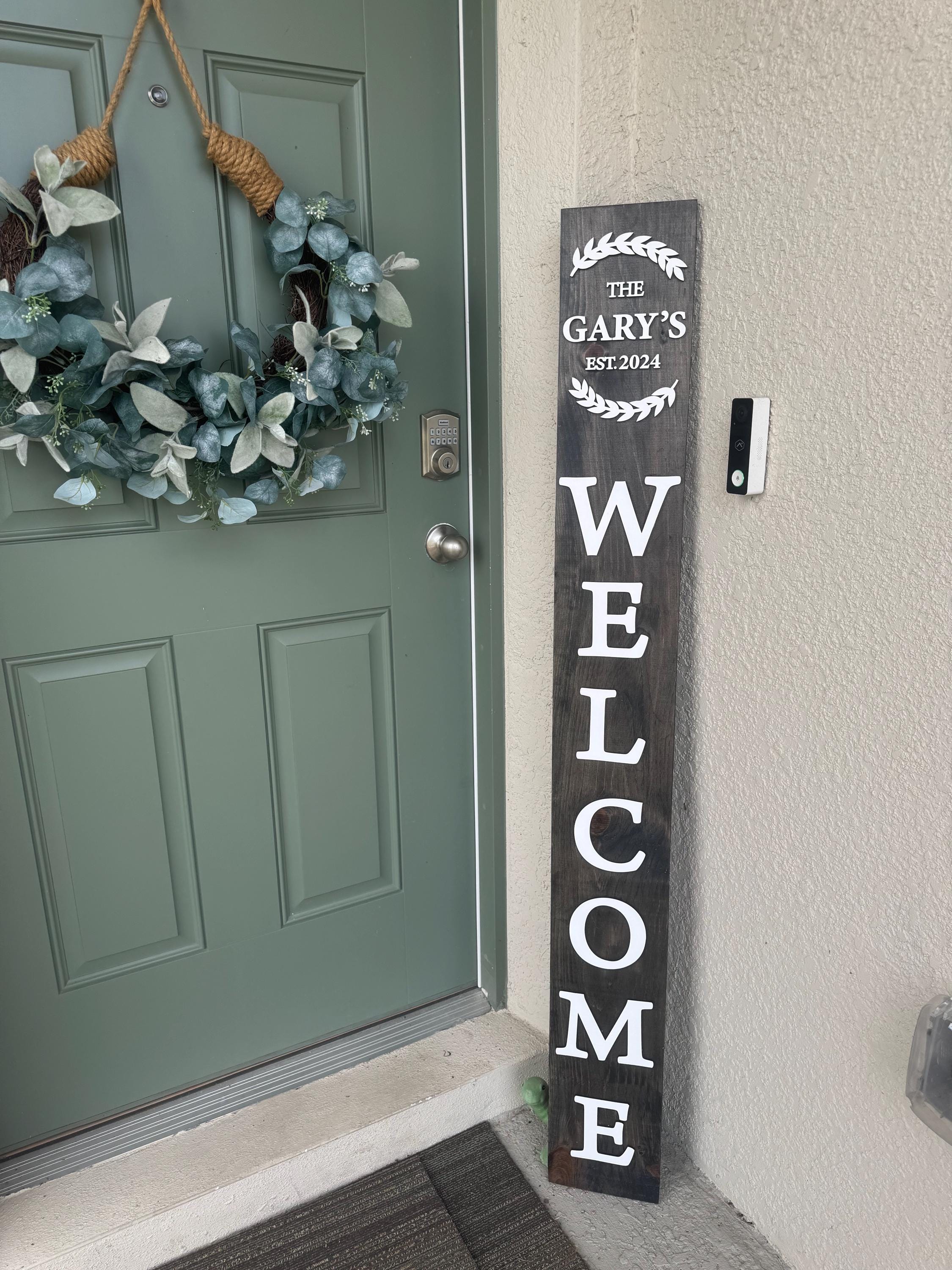 Welcome Sign, Porch Decor, Family Name Welcome Sign, Welcome Sign Front ...