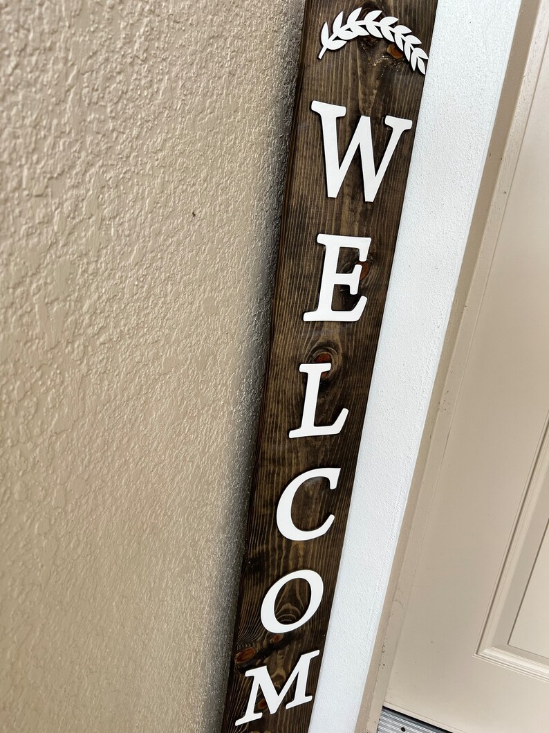 Welcome Sign, Porch Decor, Tall Welcome Sign, Welcome Sign Front Door ...