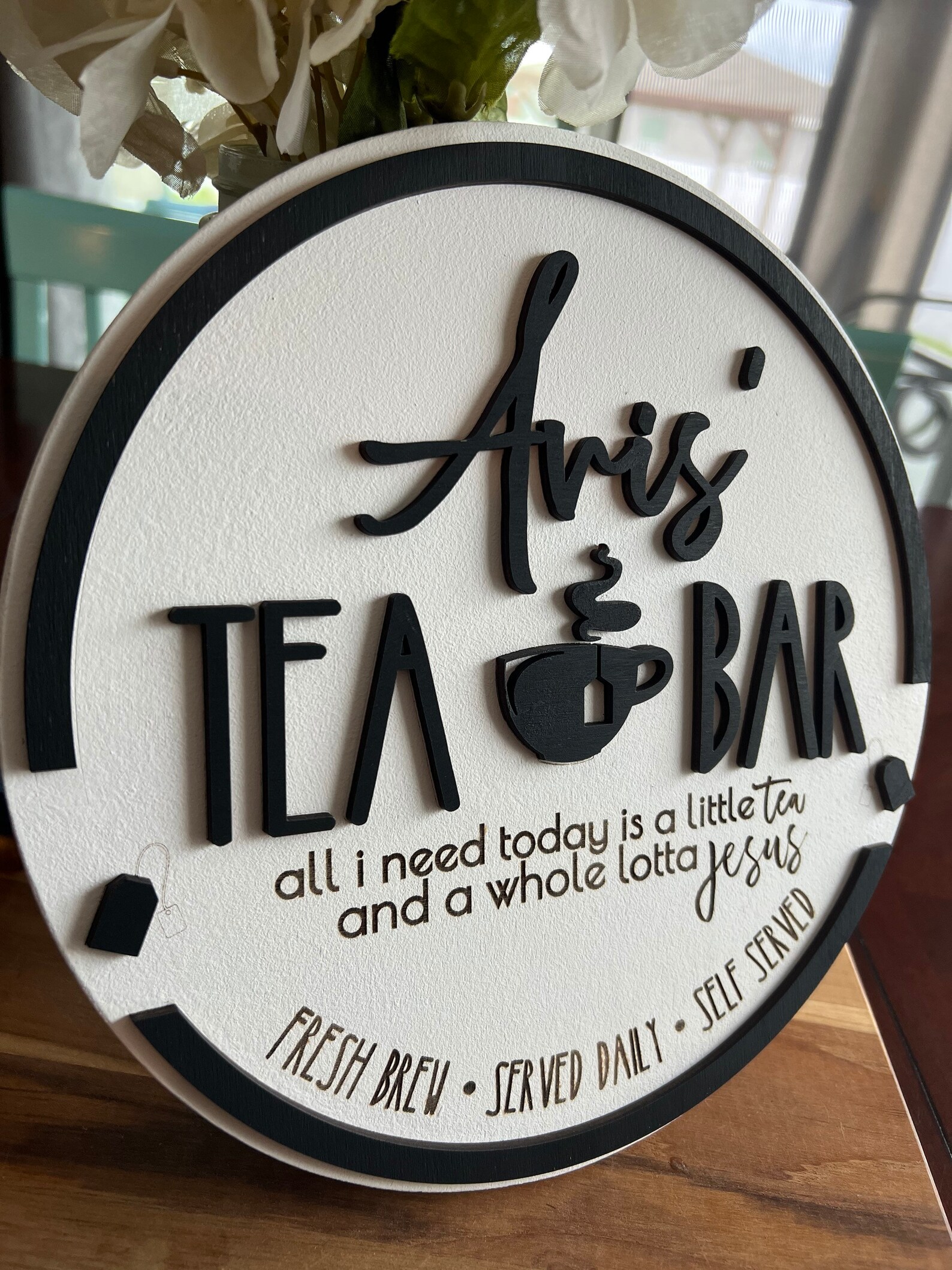Tea Bar Sign, Custom Coffee Bar Decor, Coffee Bar, Coffee Lover Gift ...