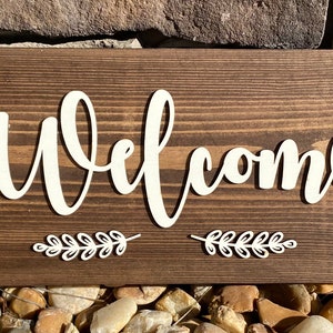 Welcome Sign 3D Sign Home Decor Wood Sign Fall Decor - Etsy