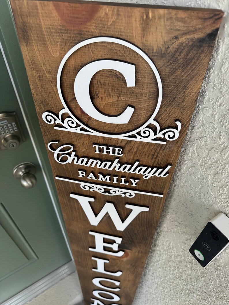 Welcome Sign, Porch Decor, Family Name Welcome Sign, Welcome Sign Front ...