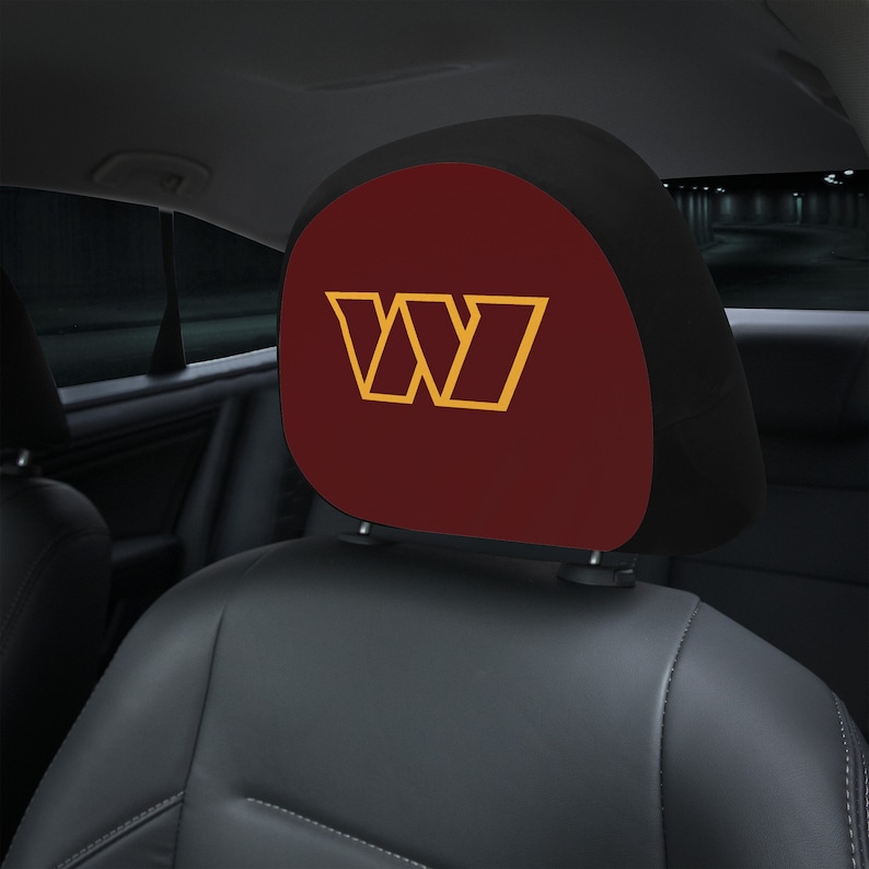 Washington Commanders Themed Custom Car Headrest Cover for a Fan - Etsy