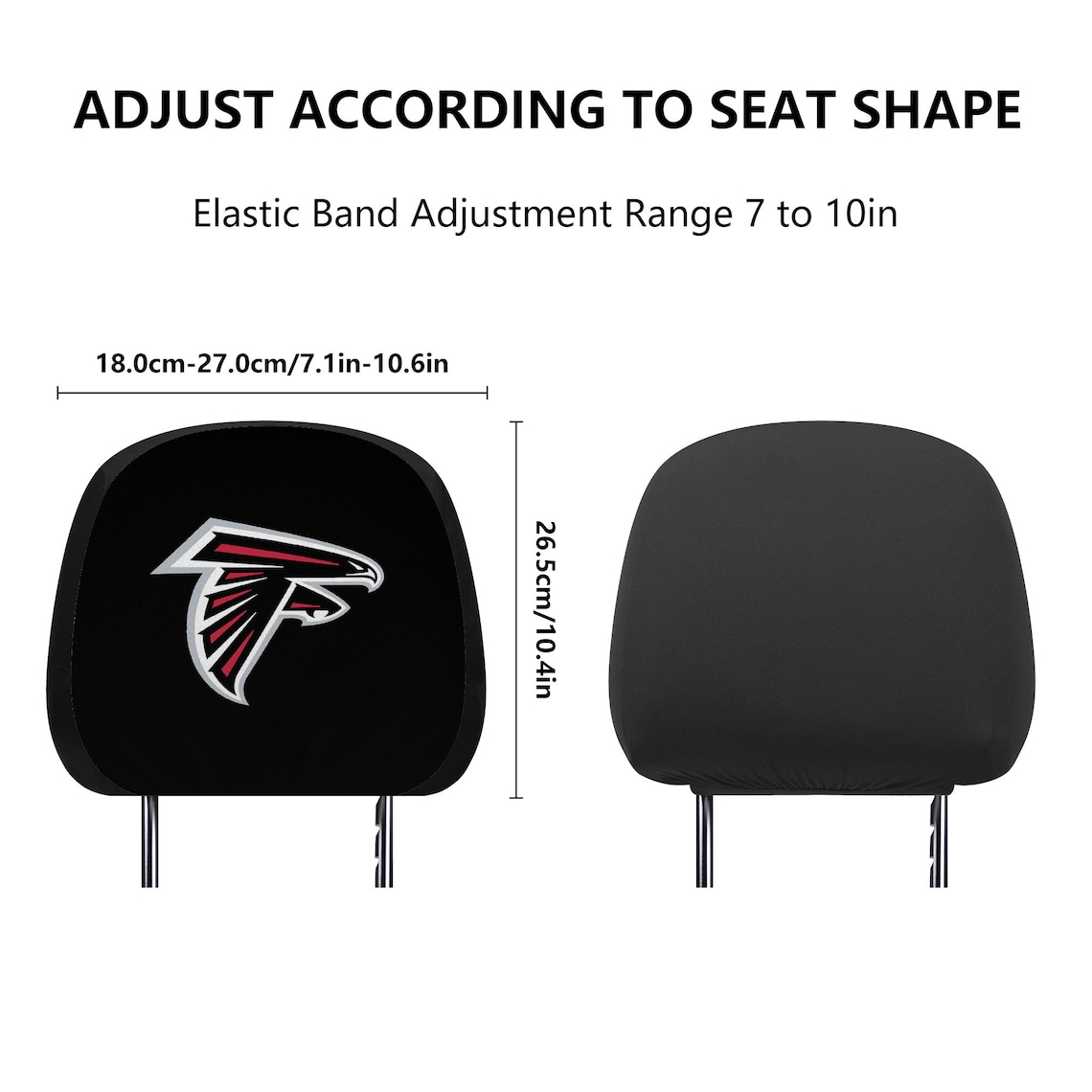 Atlanta Falcons Themed Custom Car Headrest Cover for a Fan - Etsy