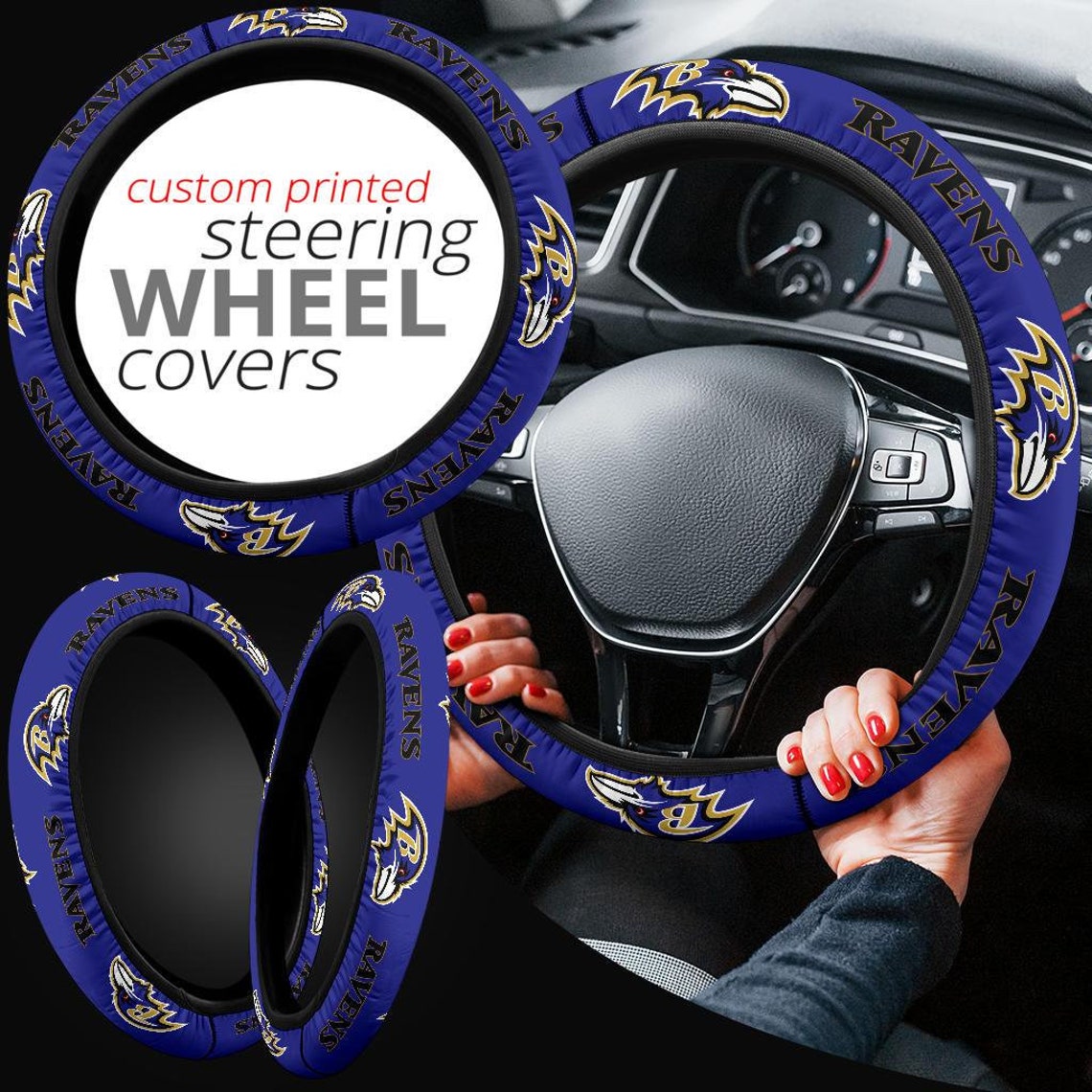 Baltimore Ravens Themed Custom Steering Wheel Cover for a Fan - Etsy