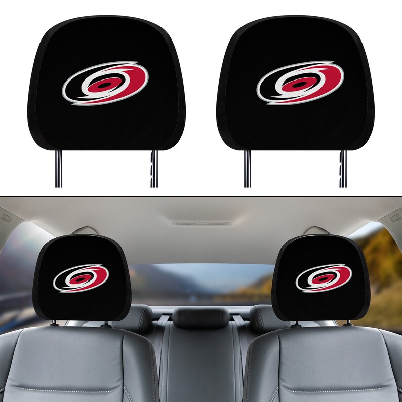 Carolina Hurricanes Themed Custom Car Headrest Cover for a Fan - Etsy