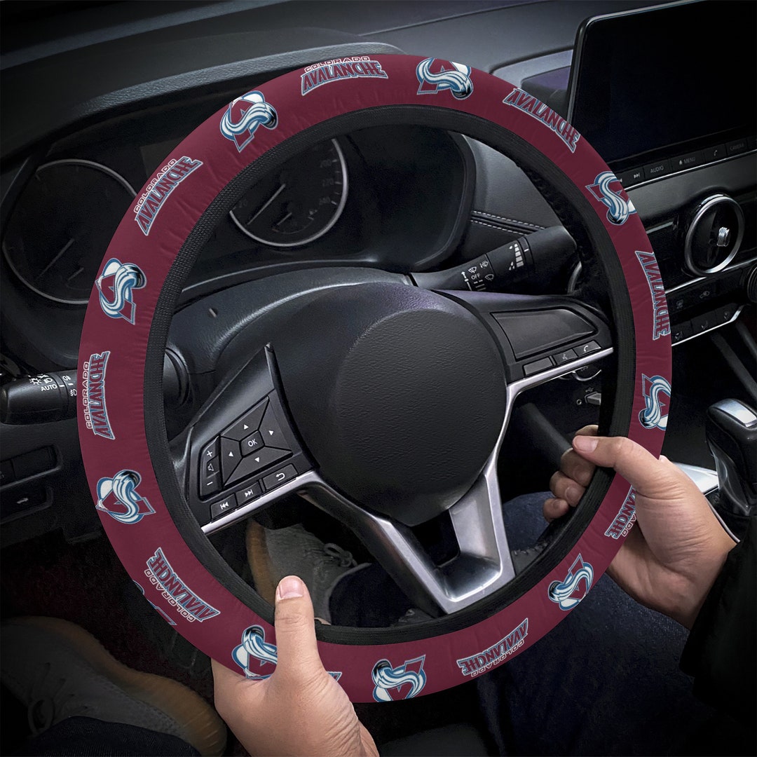 Colorado Avalanche Themed Custom Steering Wheel Cover for a Fan, Fits ...