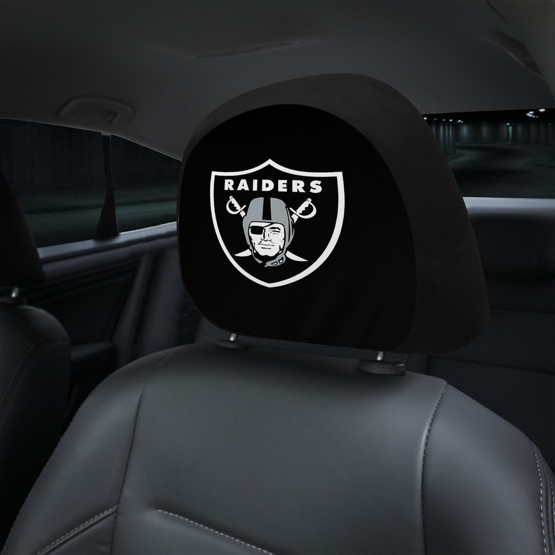 Las Vegas Raiders Themed Custom Car Headrest Cover for a Fan - Etsy