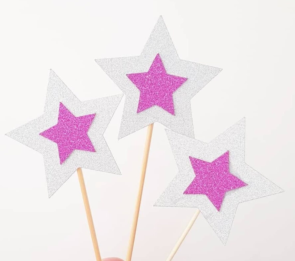 Cake topper cupcake topper cake decorations star cake | Etsy